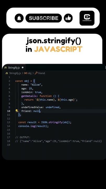 Usage Of Jsonstriny In Javascript Javascript Asynchronouscode