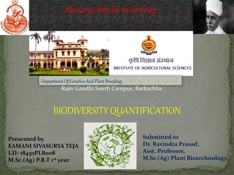 Biodiversity Quantification Ppt Rp Sir Pptx