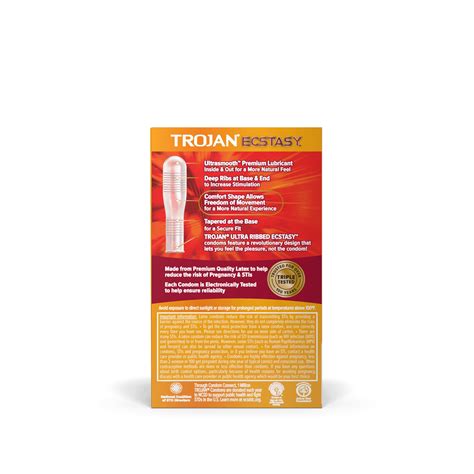 Trojan™ Ecstasy™ Ultra Ribbed Lubricated Condoms Trojan™