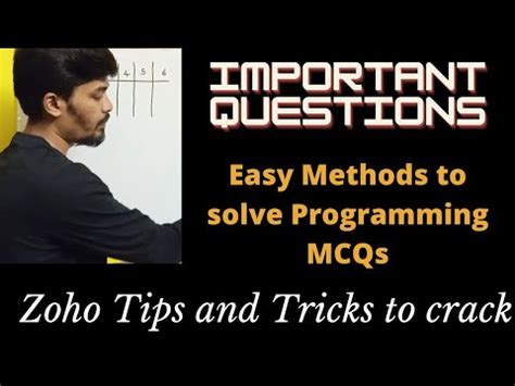 Zoho Important Questions Tips Tricks To Crack Round BiNaRiEs YouTube