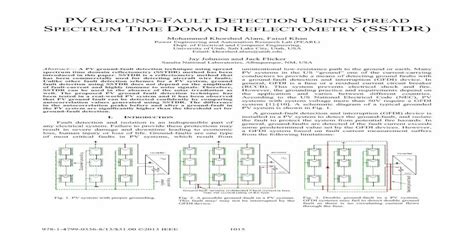 pdf pv ground fault detection using spread spectrum time dokumen tips