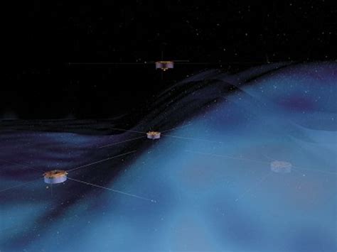 Esa Cluster Spacecraft Flying In Tetrahedral Formation