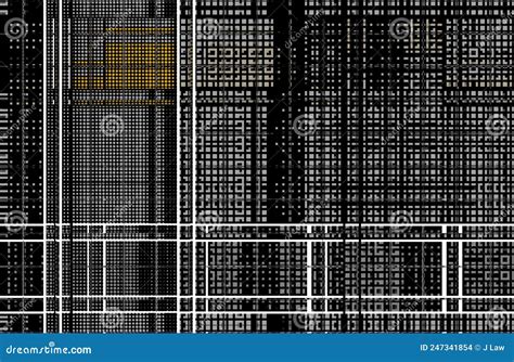 Offset Quicksilver Grid Pattern And Design In Monochrome Stock