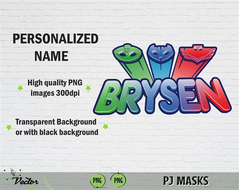 Pj Masks Personalized Pj Masks Logo Pj Masks Png Personalized Pj