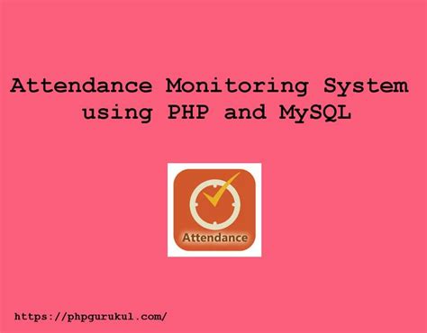 Attendance Monitoring System Using Php And Mysql Mysql Student Data
