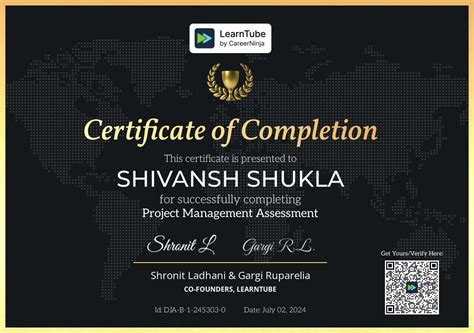 Shivansh Shukla On Linkedin I Am Happy To Share That I Received Certification On Project