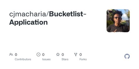 Github Cjmachariabucketlist Application