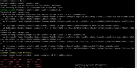 Unhandled Task Exception Discussion Cfxre Community