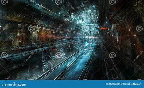 Journey Through A Surreal Dream Subway A Portal Connecting Realities