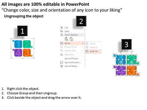 Numbered Cubes Infographic Layout Powerpoint Template