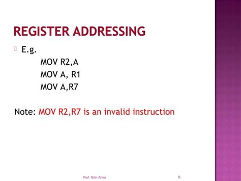 Addressing Mode Of 8051 Ppt Free Download
