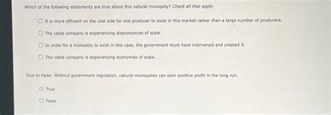Solved 8 Natural Monopoly Analysis The Following Greph Chegg