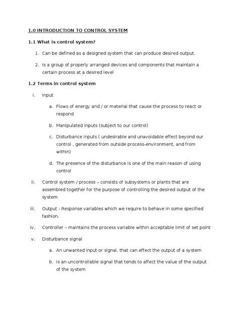 introduction to control systems a comprehensive overview of control