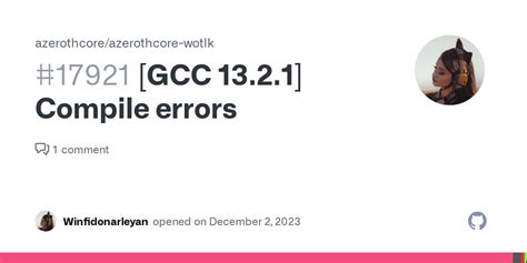 Gcc 1321 Compile Errors · Issue 17921 · Azerothcoreazerothcore