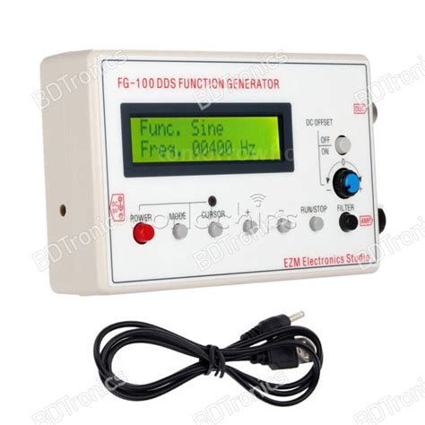 Fg 100 Dds Function Signal Generator 1hz 500khz Sine Square Wave Case Fg 100 Price In Bd