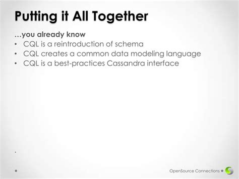 understanding how cql3 maps to cassandra s internal data structure ppt