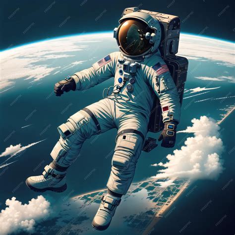 Premium Ai Image An Astronaut Floating In Space With The Planet Earth In The Background