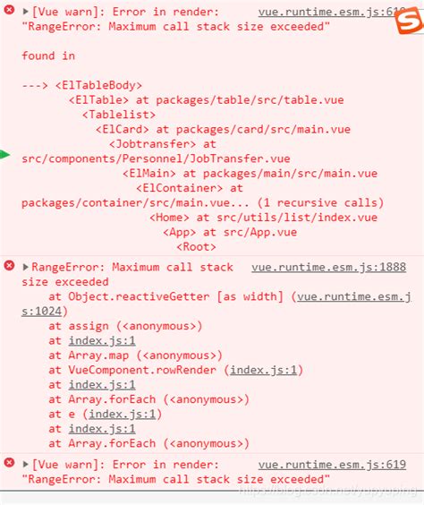 关于elementui的树形表格table报错rangeerr maximum call stack size exceeded 使用element ui树形菜单 报错 解决 加row