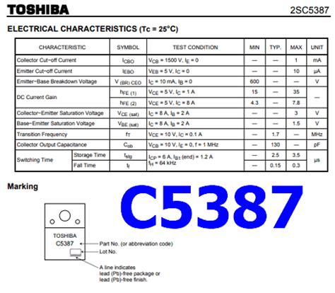 C5387 Pdf Datasheet 600v 10a Npn Transistor 2sc5387
