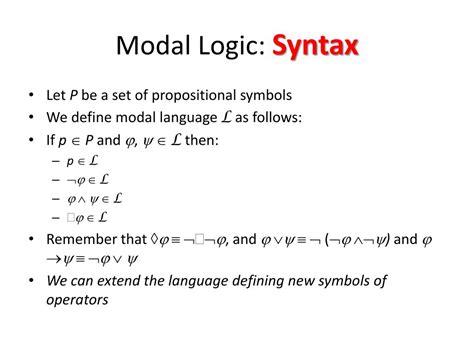 PPT Now Knowing Classical Logic We Move To Model Checking And Modal Logic PowerPoint