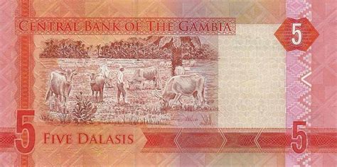 ΞΕΝΑ ΧΑΡΤΟΝΟΜΙΣΜΑΤΑ Γκάμπια 2015 Χαρτονόμισμα των 5 Dalasis P New Unc