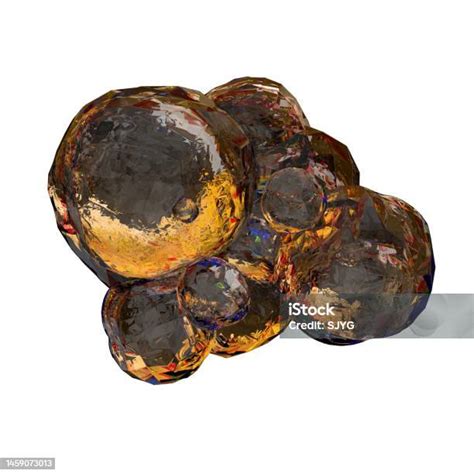 골드 유리 융합 메타 볼 구 기하학 추상적 극적 열정 고급스럽고 독점적 인 격리 된 3d 렌더링 그래픽 디자인 요소 배경 재료 K Pop에 대한 스톡 사진 및 기타 이미지