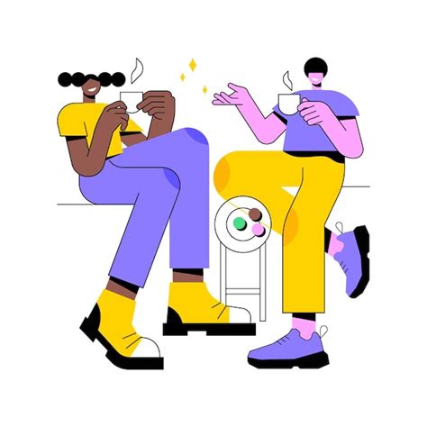 커피 브레이크 추상 개념 벡터 일러스트 레이 션 프리미엄 벡터