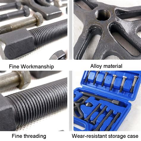 13개대 3 Claw Pama 스티어링 휠 분해 장치 자동 수리 도구빨간색 플라스틱 상자