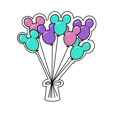 Mickey Mouse Balloons Disney Scrapbook Mickey Balloons Clip Art Library