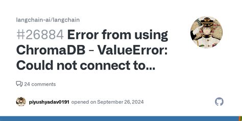 Error From Using Chromadb Valueerror Could Not Connect To Tenant