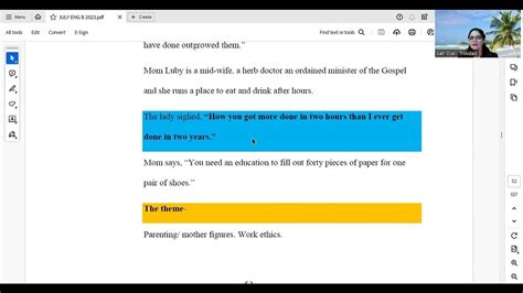 Csec Eng B Prose Analysis Mom Luby And The Social Worker Youtube
