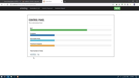 Online Voting System In Php Source Code And Projects Youtube