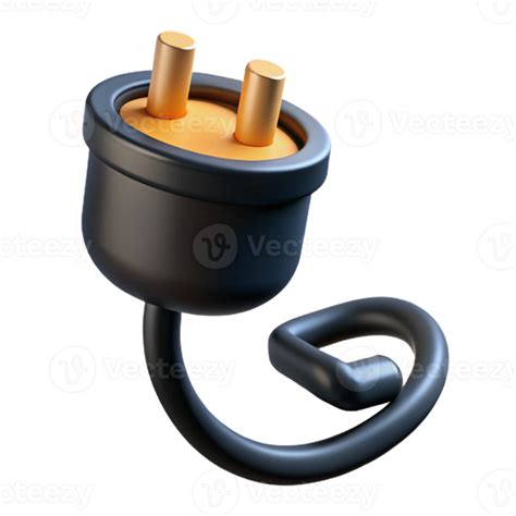 3d Render Electric Plug Power Cord Illustration 54047082 Png