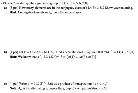 solved 13 pts consider s3 the symmetric group of
