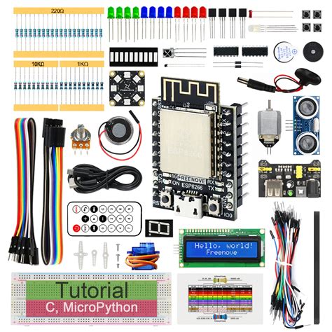 Freenove Super Starter Kit For Esp8266 Compatible With Arduino Ide Esp 12s Onboard Wi Fi