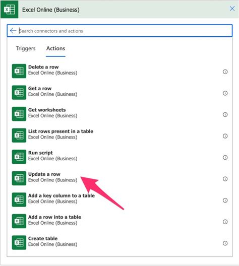 Power Automate Office 365 Excel Update A Row Action Manuel T Gomes