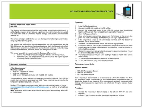 NEULOG NUL QUICK START MANUAL Pdf Download ManualsLib