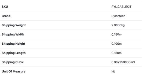 Pylontech Cable Kit 93 95