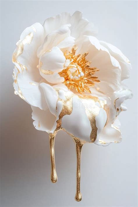 This Stunning Artwork Features A Surreal Peony Crafted From Chrome