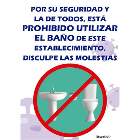 Cartel Prohibido Usar El Baño Segurilight Señalización