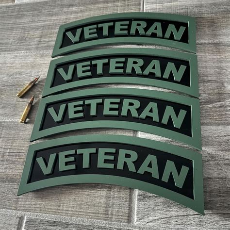 Veteran Tab Army Military Wall Plaque Hero Award Etsy