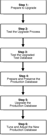 Major Steps In The Upgrade Process For Oracle Database