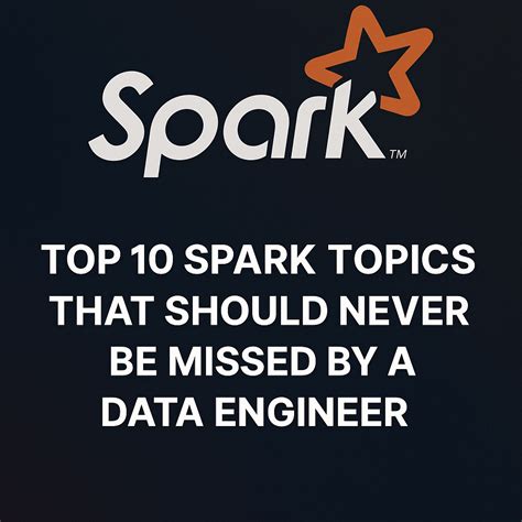 Top 10 Apache Spark Topics No Data Engineer Should Ever Miss By Shashwath Shenoy Jul 2025