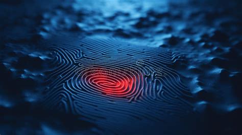 Background Information Blue Data Security Abstract Concept Fingerprint