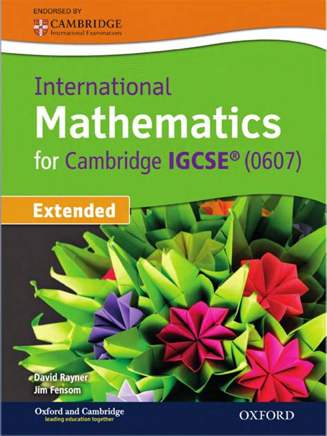 International Mathematics For Cambridge Igcse 0607 Extended Pdf