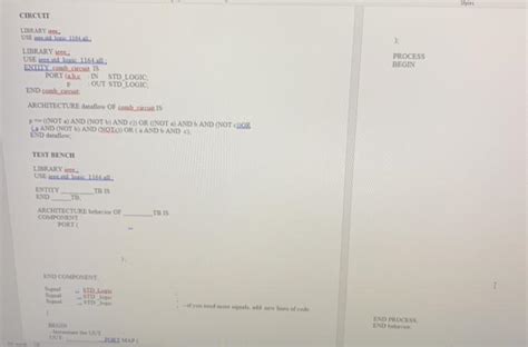 Styles The Following Combinational Circuit In Vhdl
