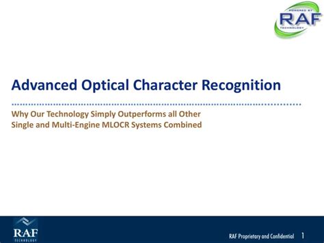 [ppt] Advanced Optical Character Recognition Powerpoint Presentation Free Download 423153