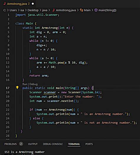 Java Programming Armstrongnumbers Isa Shaikh