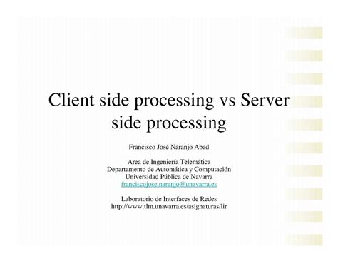 Pdf De Programación Client Side Processing Vs Server Side Processing