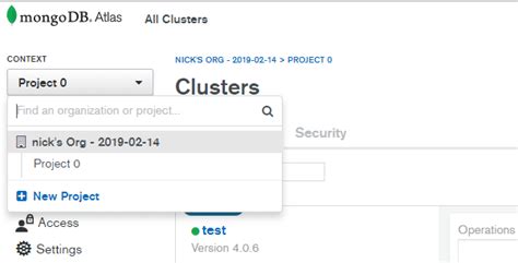 Mongodb Cloud How To Create A Project And Access Via Compass Ecomspark